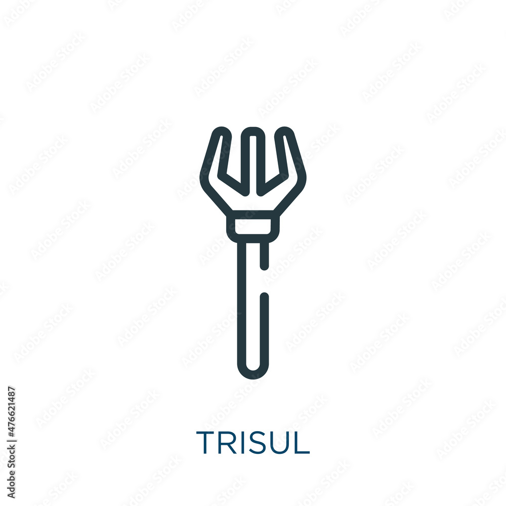 trisul thin line icon. simple, notepad linear icons from india concept ...