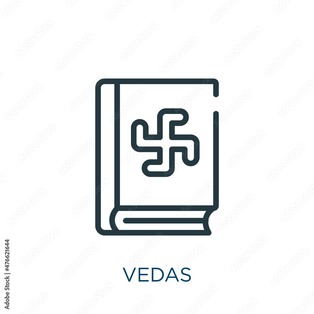 vedas thin line icon. india, indian linear icons from india concept ...