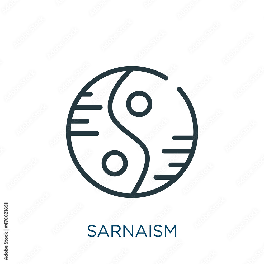 sarnaism thin line icon. india, sarcasm linear icons from india concept ...