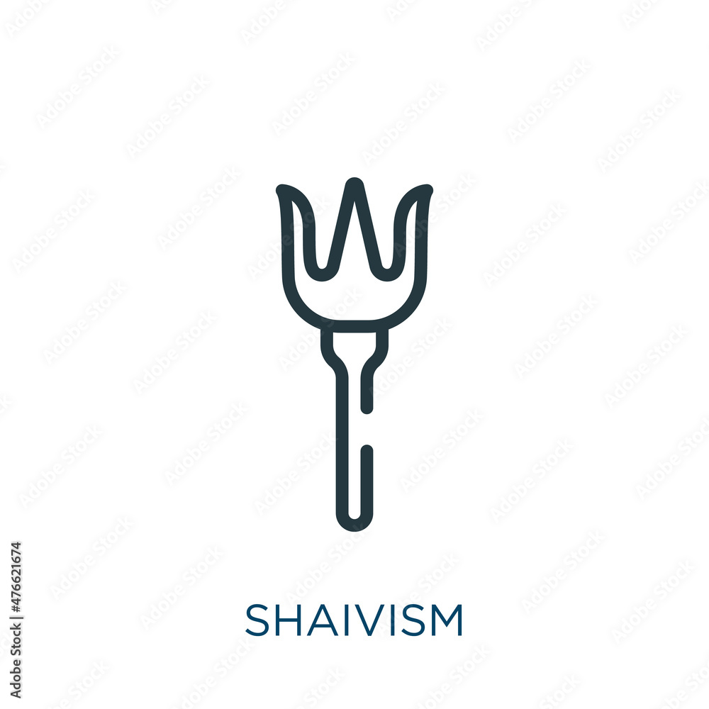 Vetor de shaivism thin line icon. hinduism, hindu linear icons from ...