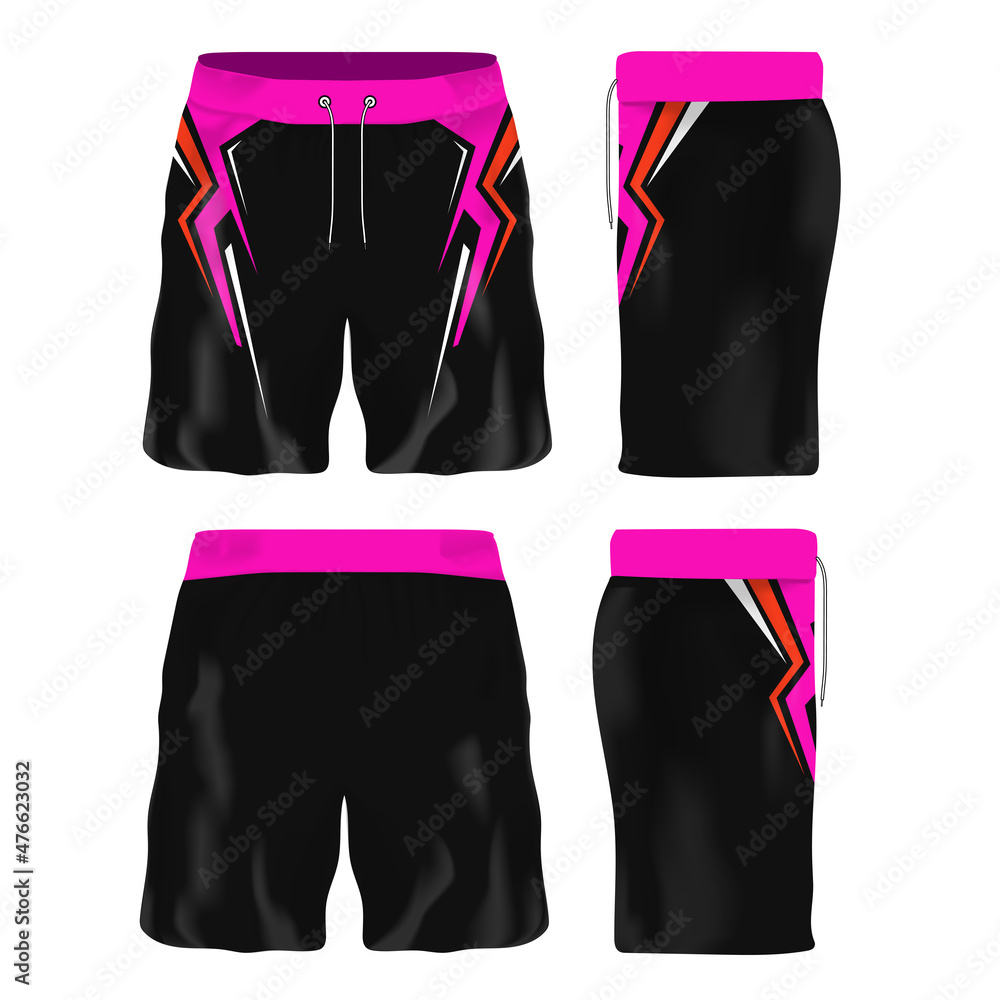 Short Pants Design Template for Soccer, Gaming, Esports, Bike ...