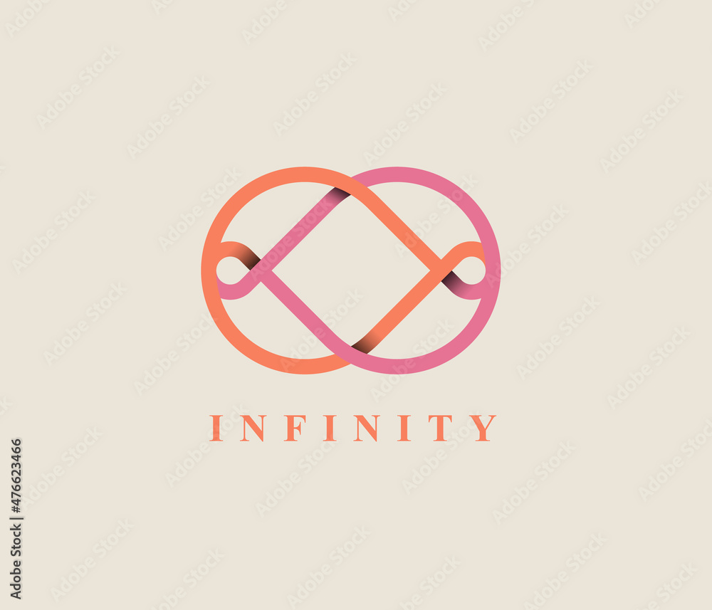 infinity symbol vector logo design illustration Stock Vector | Adobe Stock