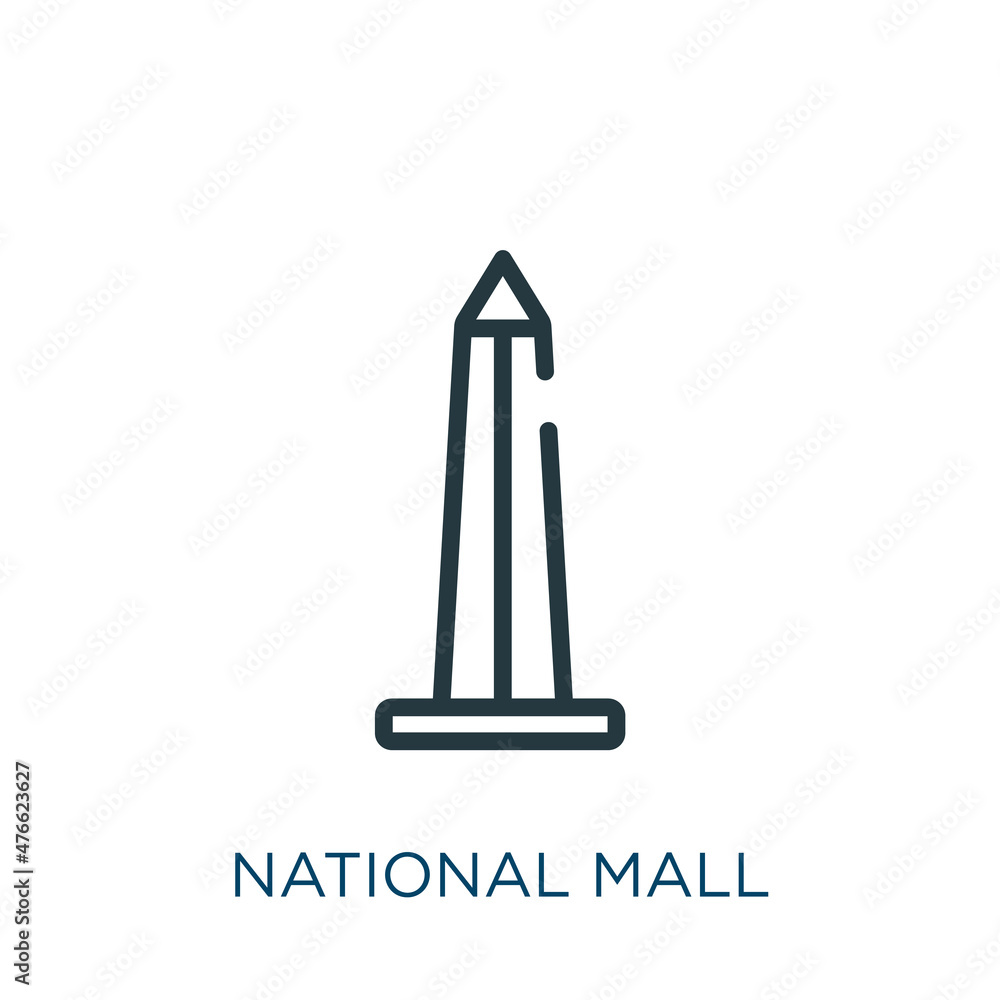 Vetor de national mall thin line icon. national, person linear icons ...