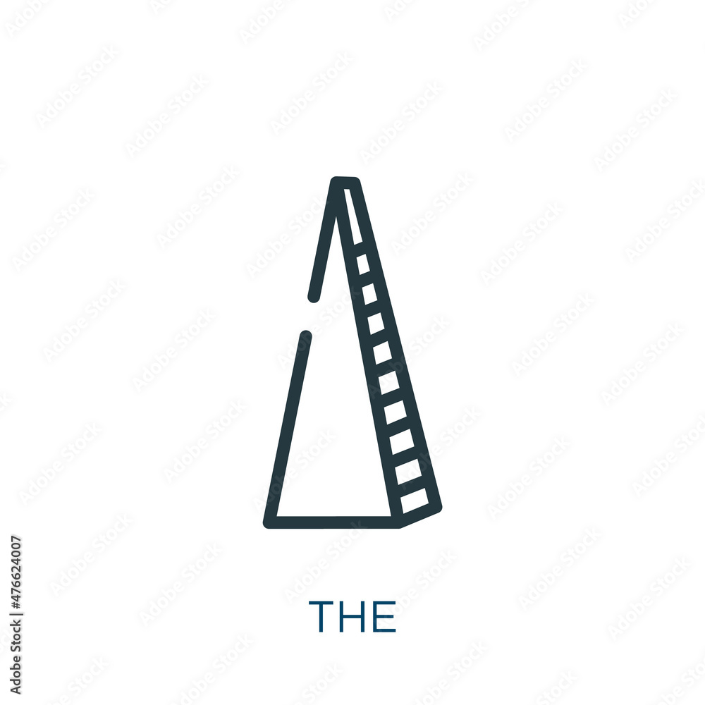 the thin line icon. , geometric linear icons from monuments concept ...
