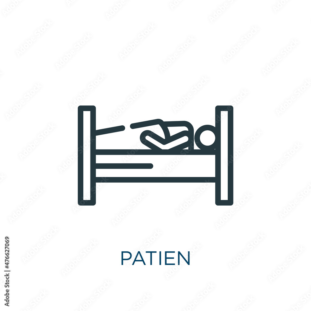 patien thin line icon. patient, health linear icons from people concept ...