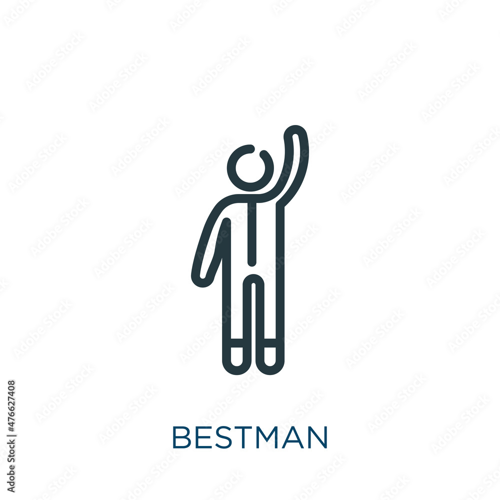 bestman thin line icon. down, cat linear icons from people concept ...