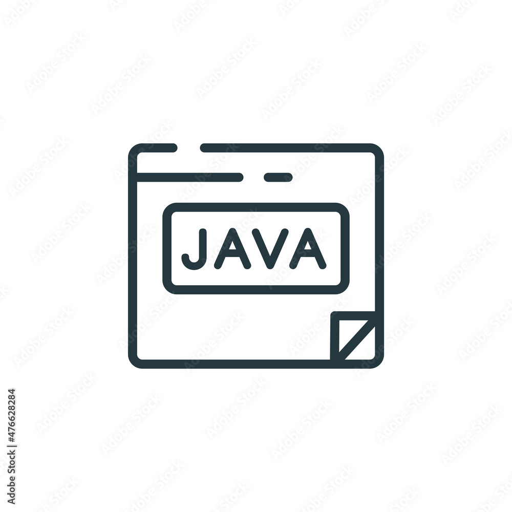 thin line icon. html, code linear icons from programming concept ...