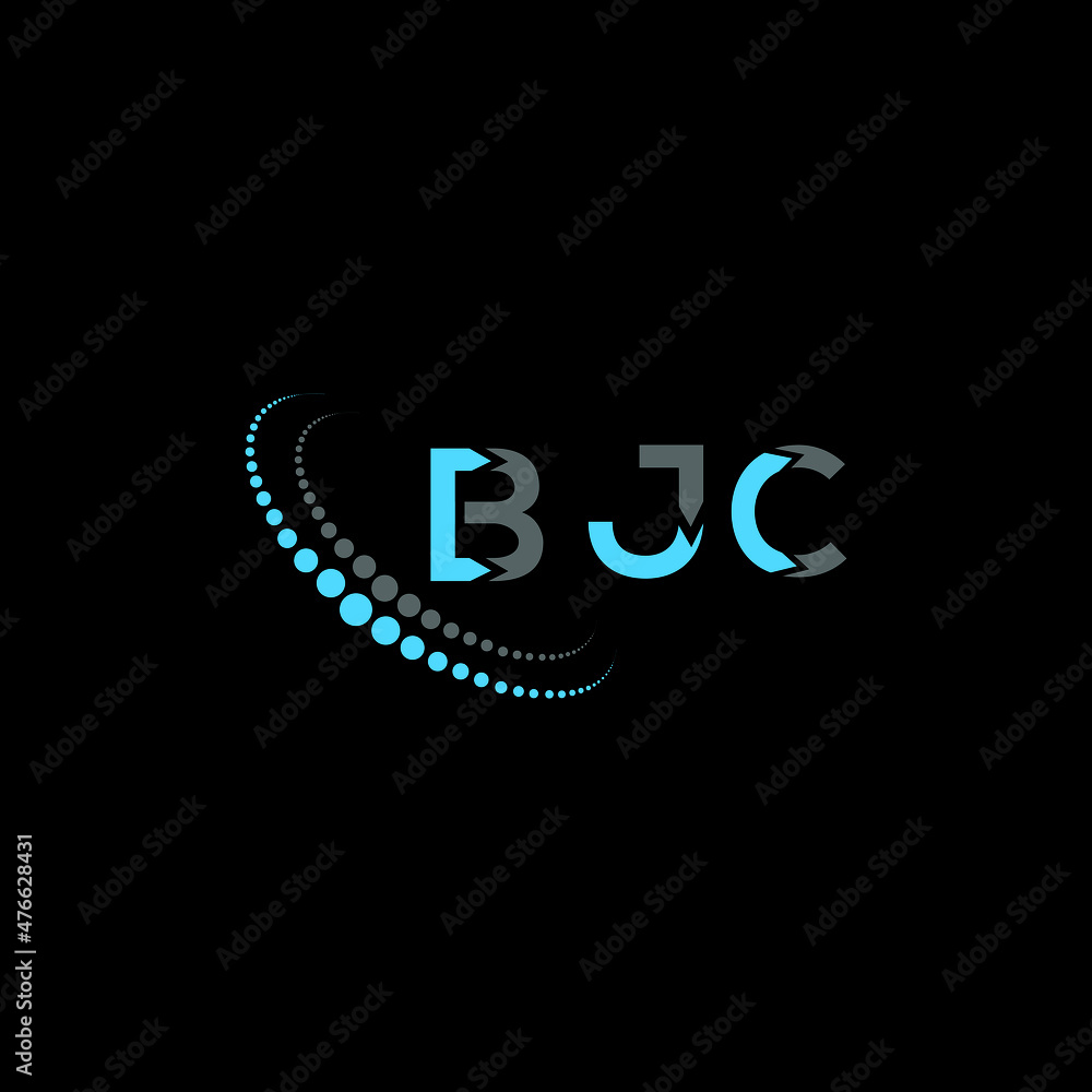BJC letter logo design on black background.BJC creative initials letter ...