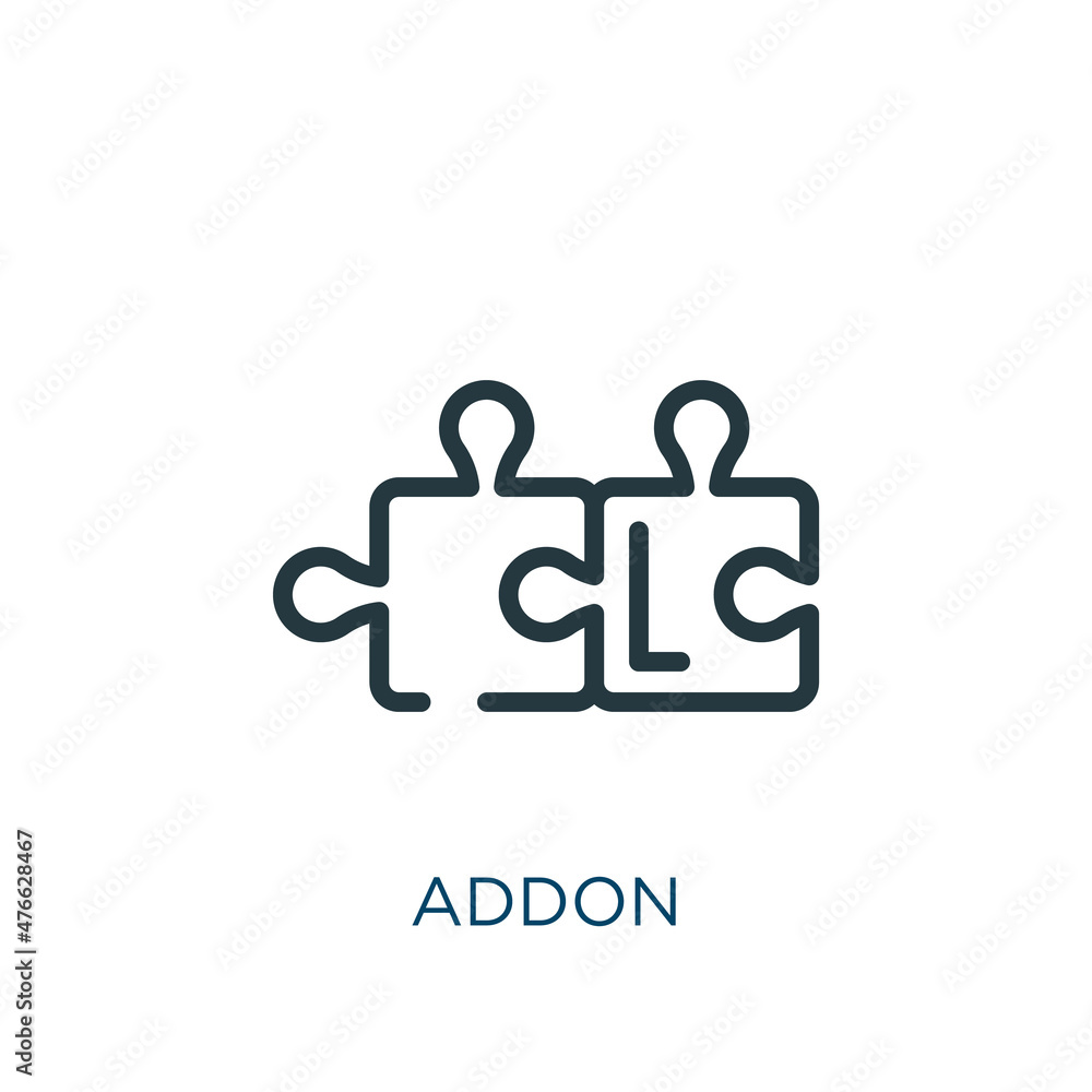 addon thin line icon. arrow, template linear icons from programming ...