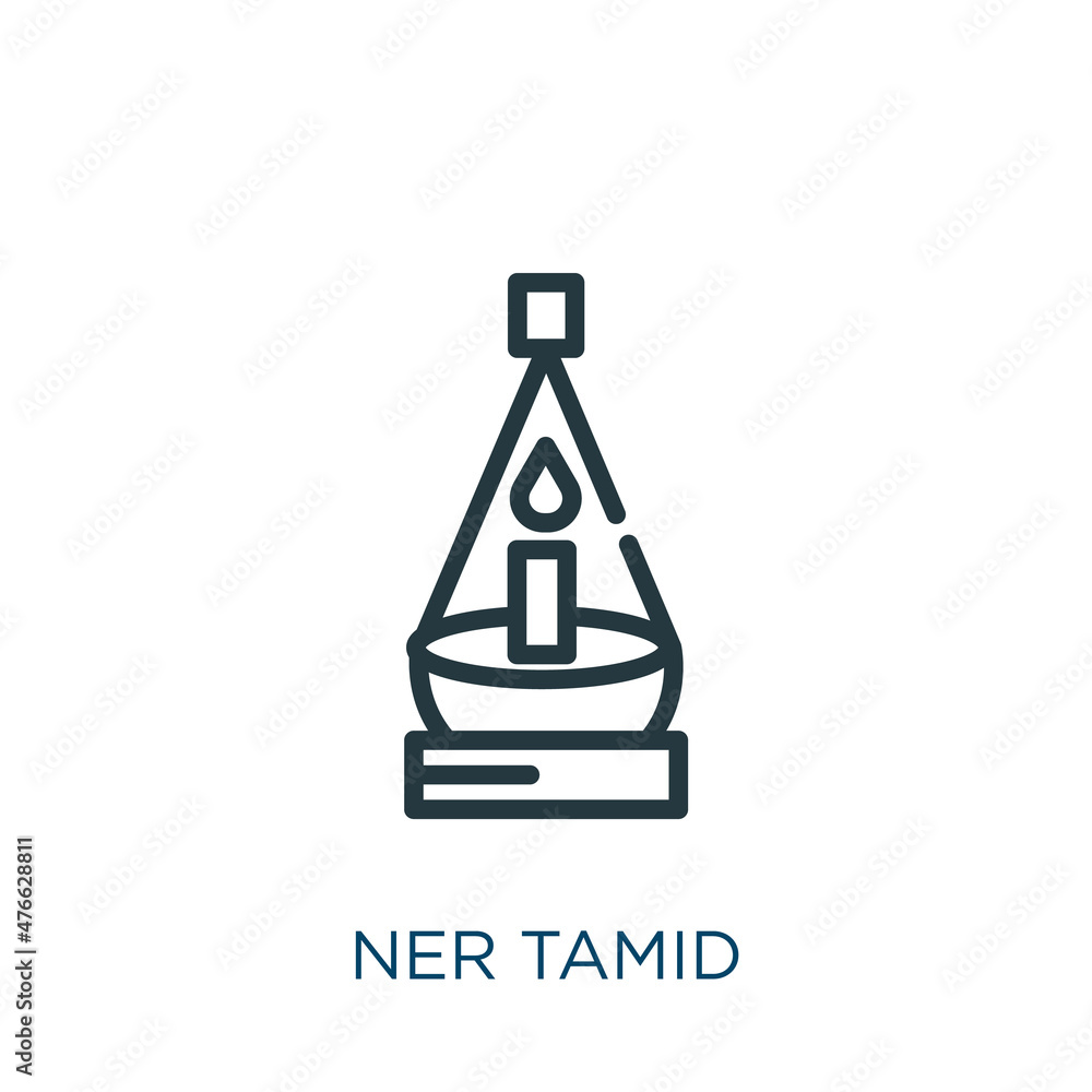 ner tamid thin line icon. pray, old linear icons from religion concept ...