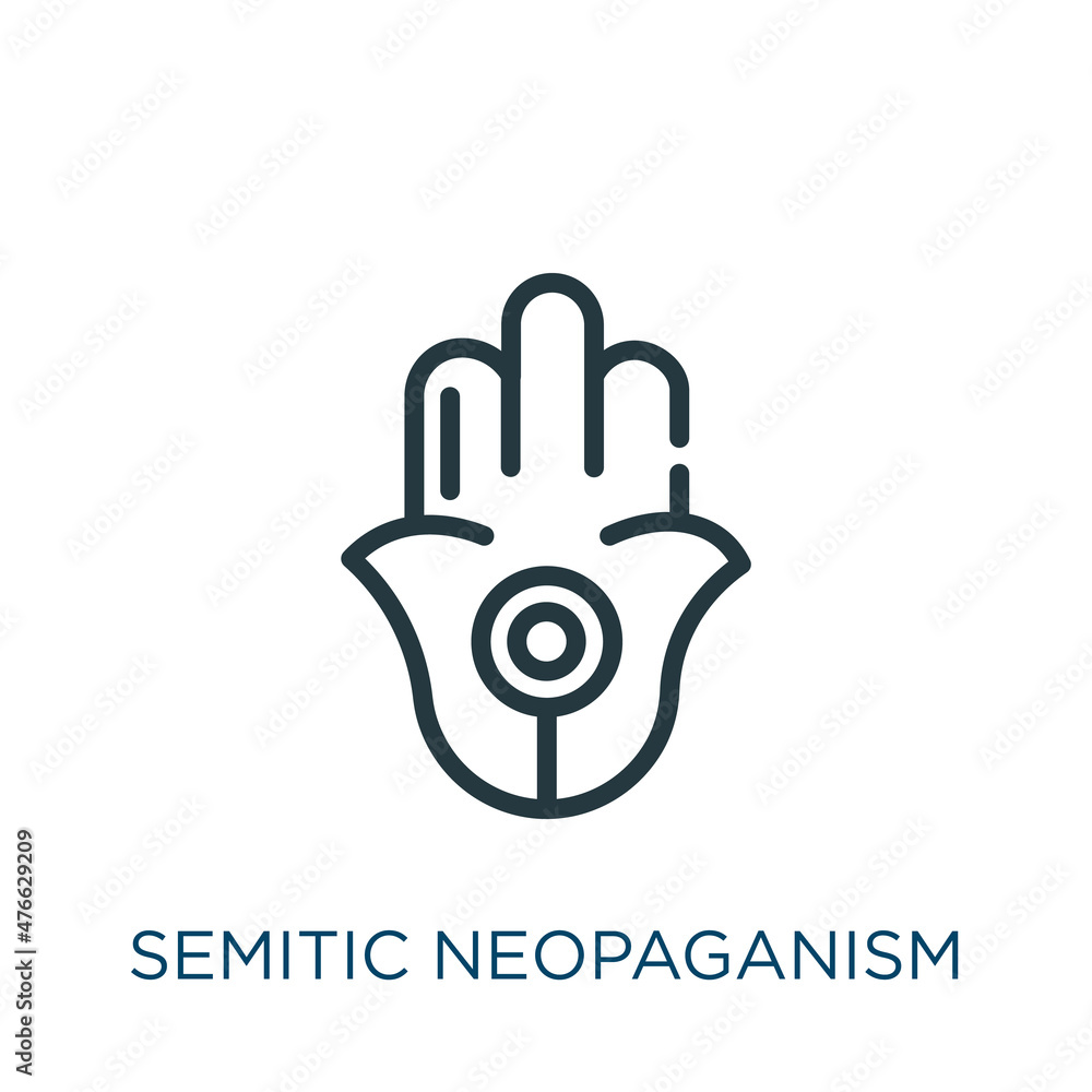 semitic neopaganism thin line icon. neopaganism, semitic linear icons ...