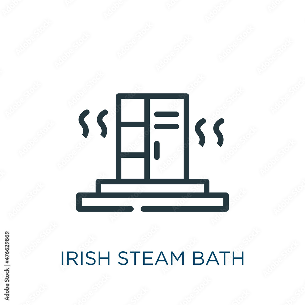 irish steam bath thin line icon. through, british linear icons from ...