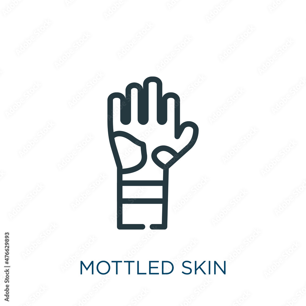 Vecteur Stock mottled skin thin line icon. mottled, luxury linear icons ...