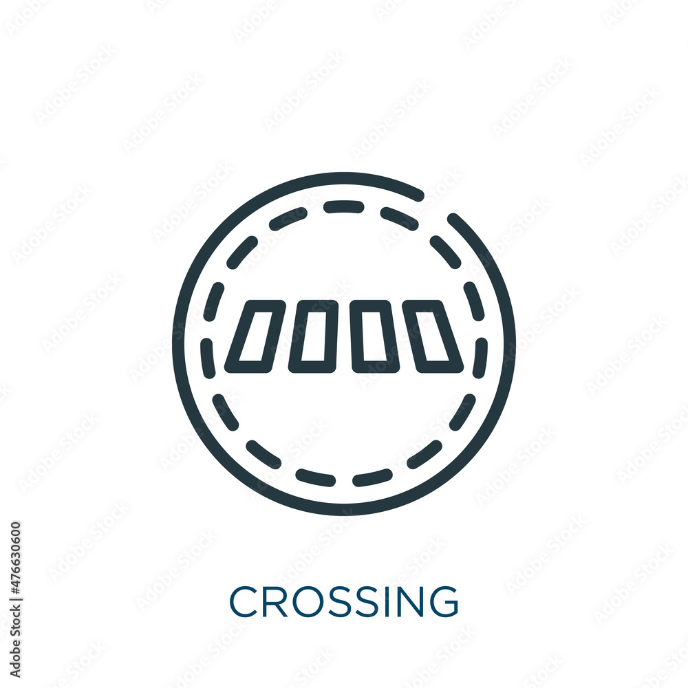 crossing thin line icon. cross, body linear icons from signs concept ...