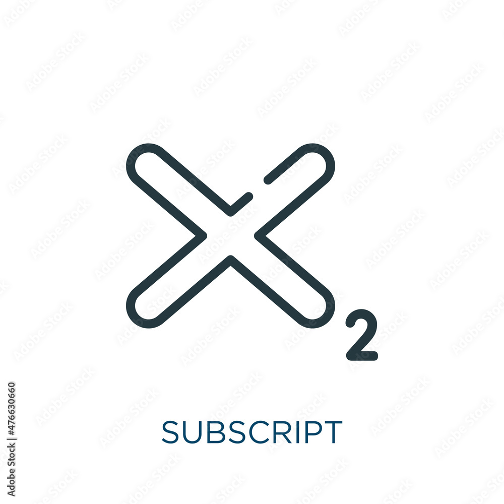 subscript thin line icon. subscription, internet linear icons from ...