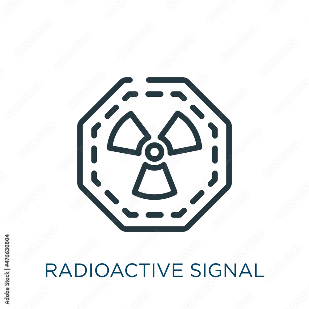 radioactive signal thin line icon. radioactive, hazard linear icons ...
