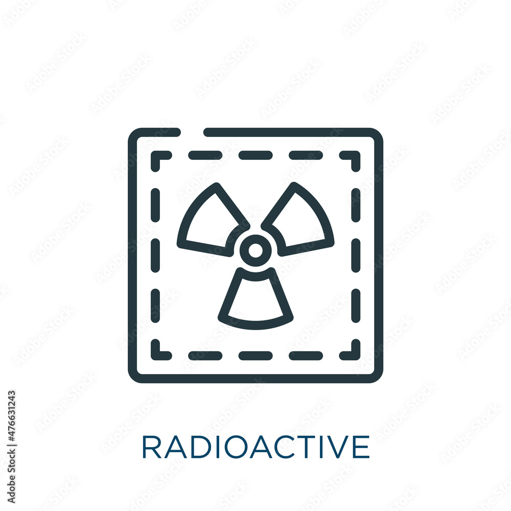 radioactive symbol thin line icon. radioactive, caution linear icons ...