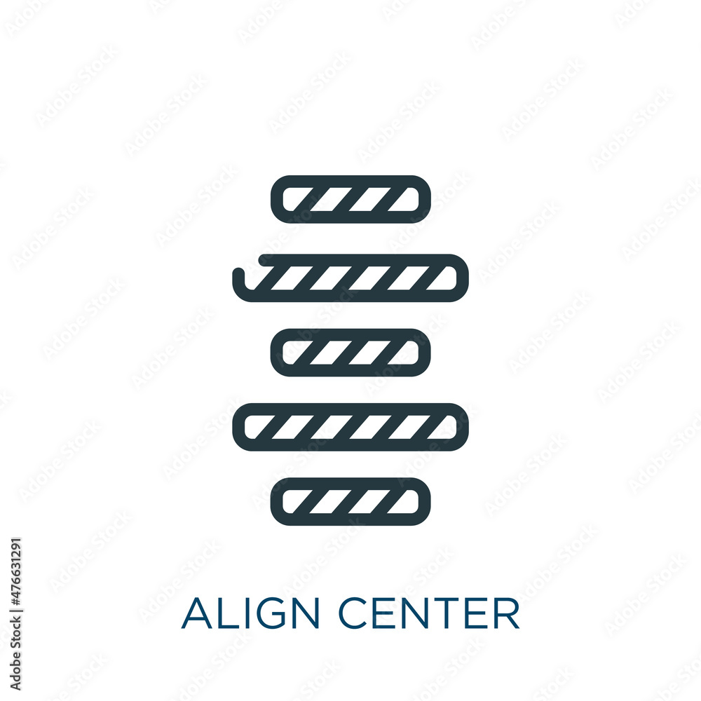 align center thin line icon. text, align linear icons from signs ...