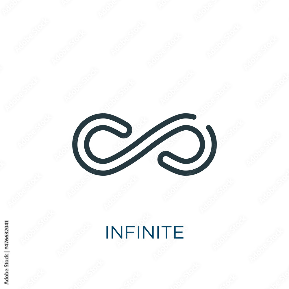 Vektorová grafika „infinite symbol thin line icon. infinite, infinity ...