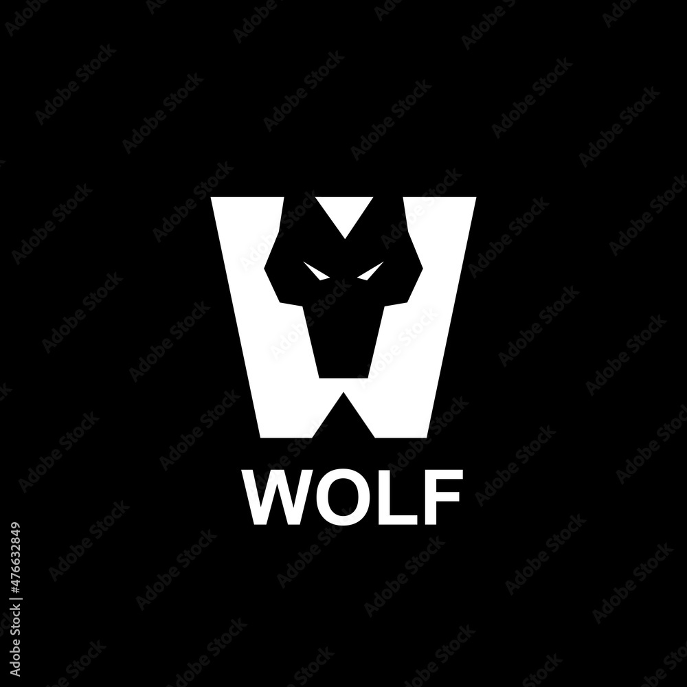 logo wolf vector design Stock Vector | Adobe Stock