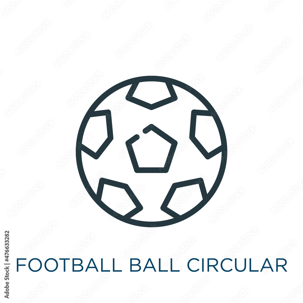 football ball circular thin line icon. ball, game linear icons from ...