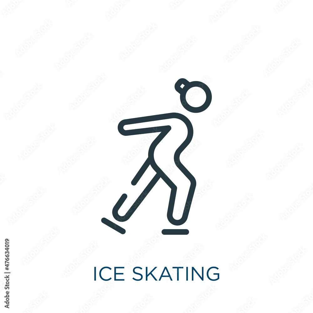ice skating thin line icon. ice, activity linear icons from sports ...