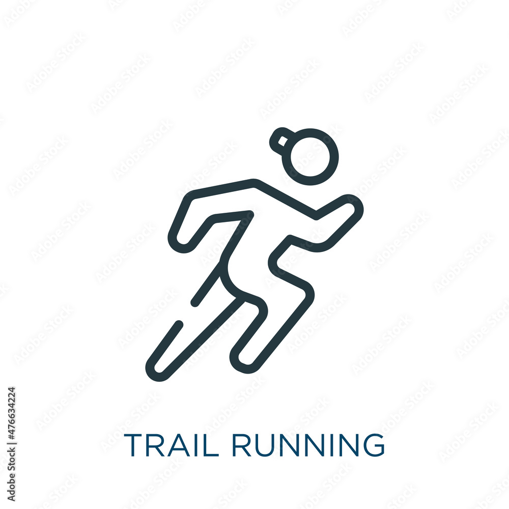 trail running thin line icon. training, sport linear icons from sports ...
