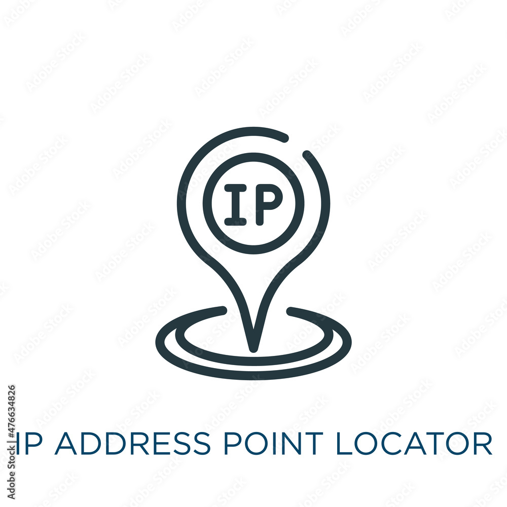 ip address point locator thin line icon. business, office linear icons ...