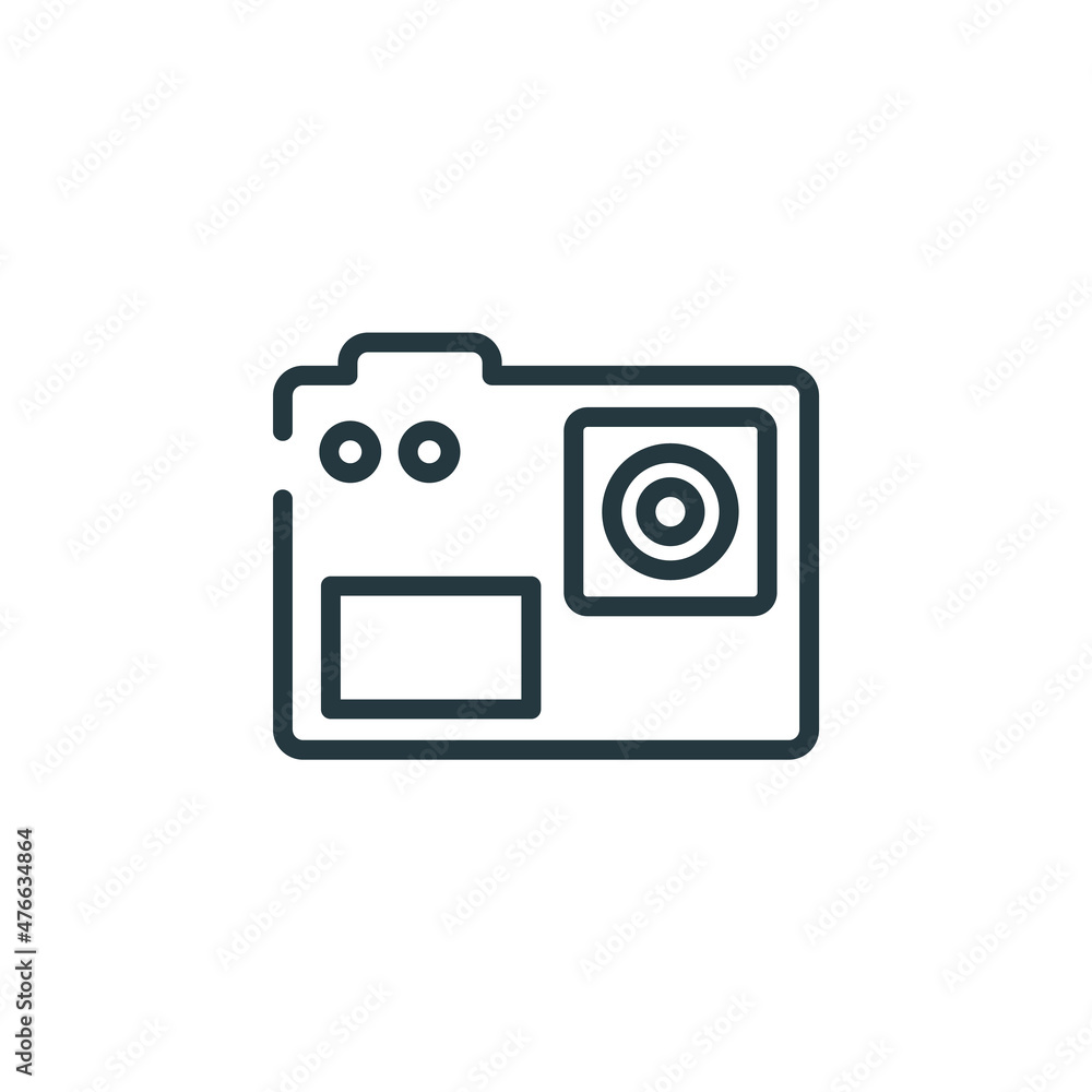 thin line icon. video, camera linear icons from technology concept ...