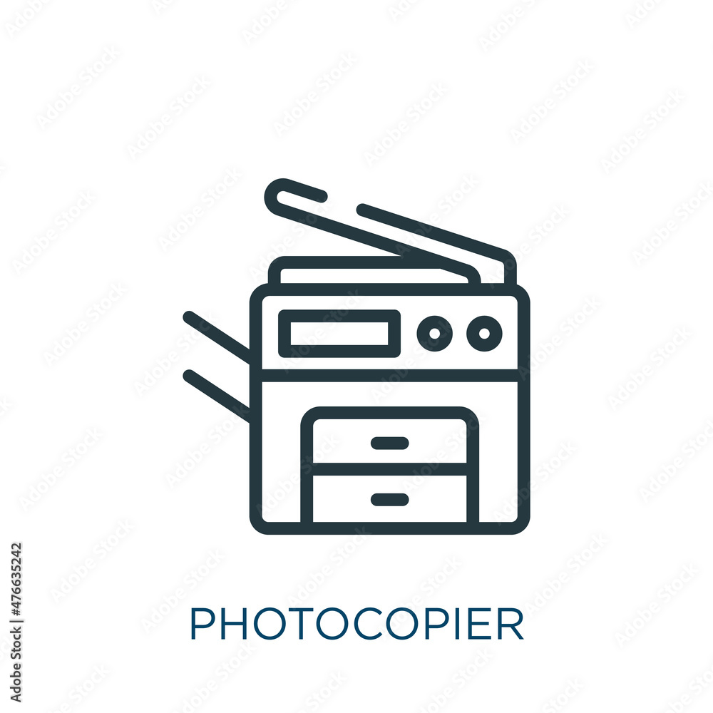 photocopier thin line icon. laser, paper linear icons from technology ...