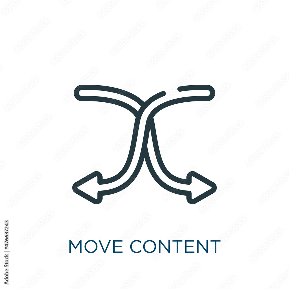move content thin line icon. arrow, upload linear icons from user ...