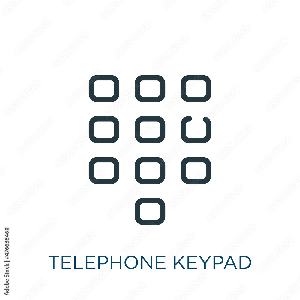 Telephone Keypad Thin Line Icon Keypad Message Linear Icons From User