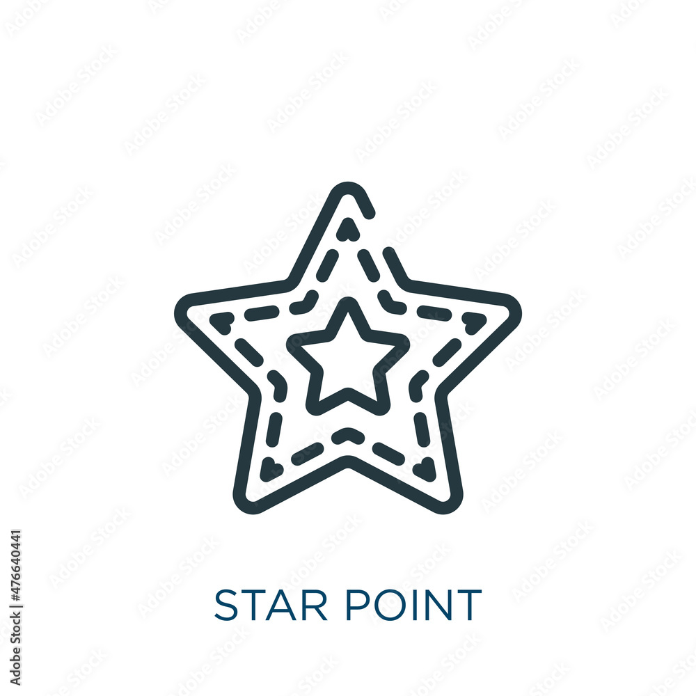 Vetor de star point thin line icon. star, success linear icons from ultimate glyphicons concept ...