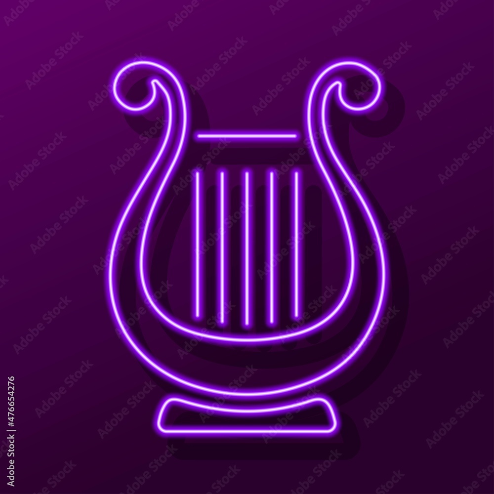 lyre neon sign, modern glowing banner design, colorful modern design ...
