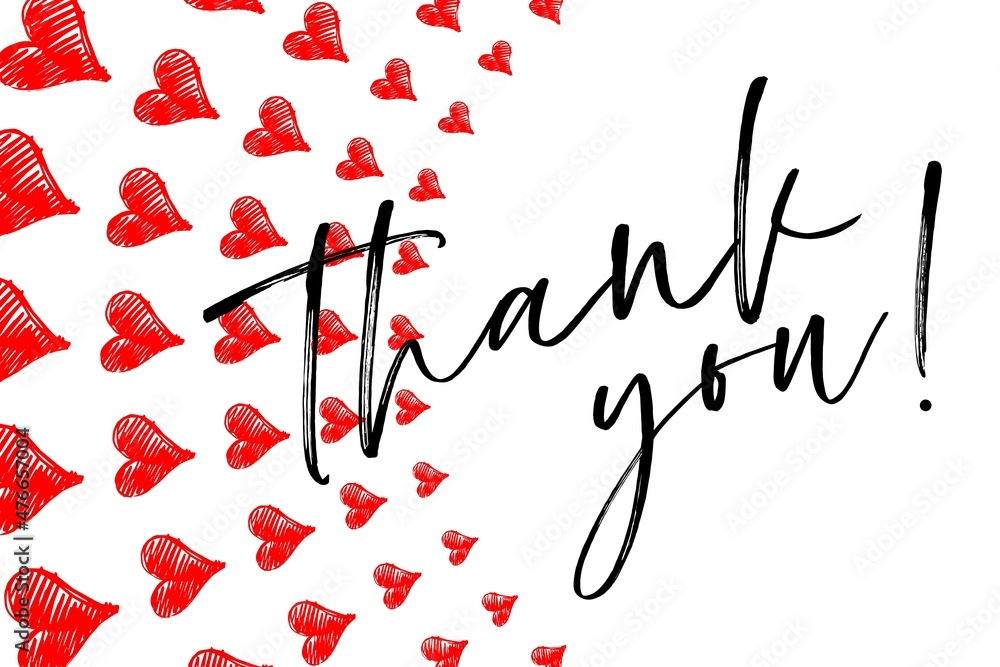 Thank You Card. Hand Written Lettering for Title, Heading, Photo ...