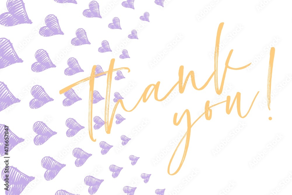 Thank You Card. Hand Written Lettering for Title, Heading, Photo ...