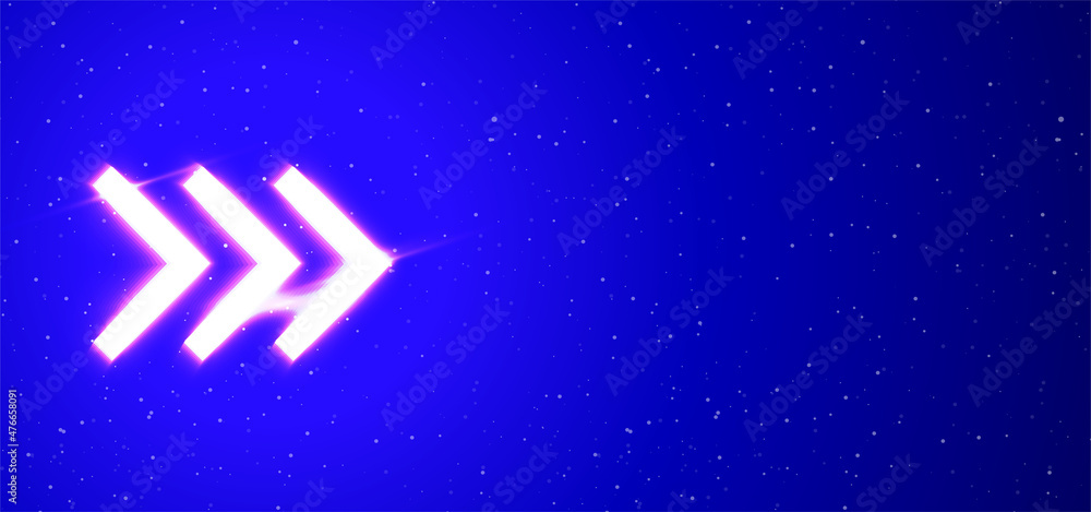 Sequential arrow unique super glowing neon sign vector. Light burst ...