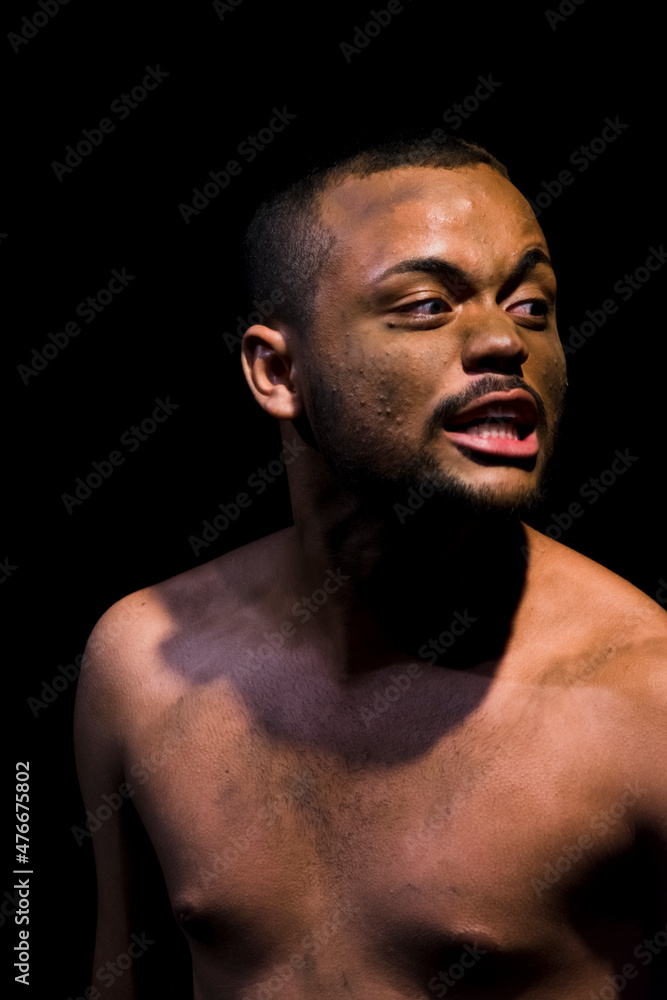 Poster Actor on stage represents a dramatic character. – Wall Art ...