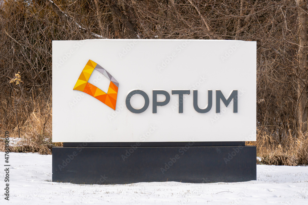 Optum Corporate Headquarters Sign and Trademark Logo Stock Photo ...