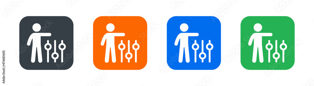 Setting icon. Adjustment vector icon isolated on white background ...