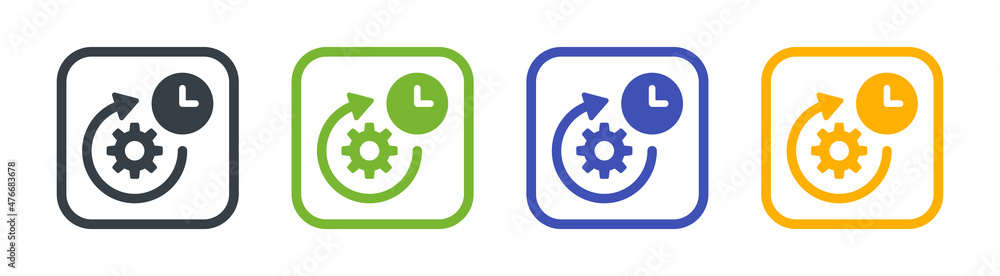 Time management icon. Efficiency symbol vector illustration. Stock ...