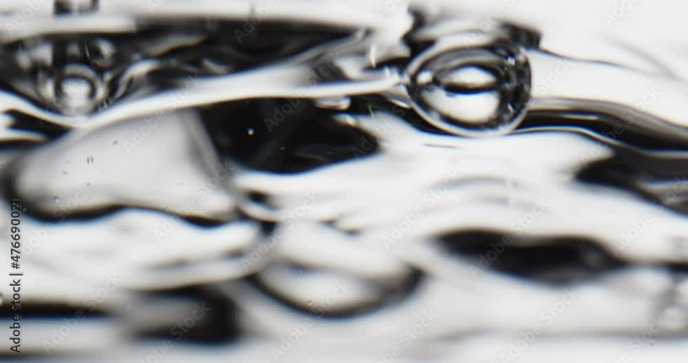 Moving Surface Of Water With Bubbles Appearing And Popping Stock ビデオ ...