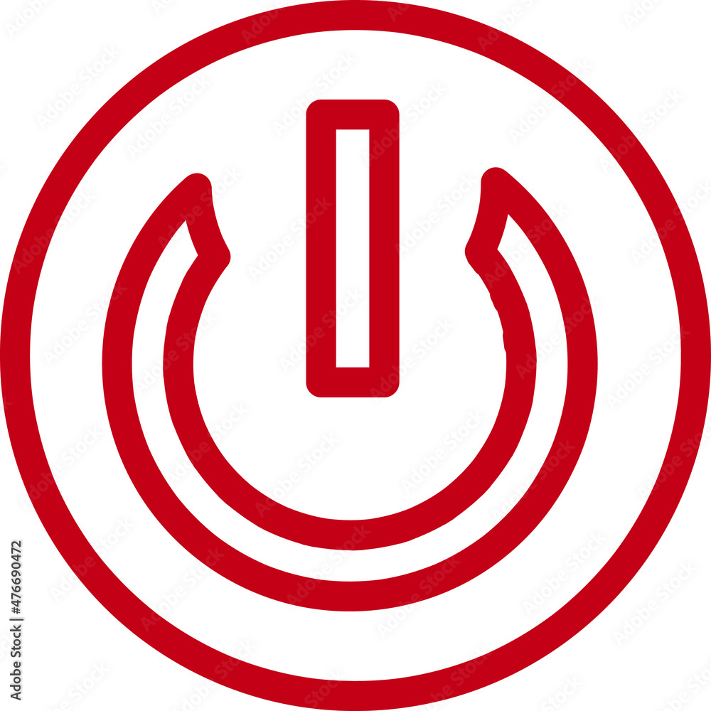 Reboot icon. A sign of turn on and reboot. A symbol of rebooting..eps ...