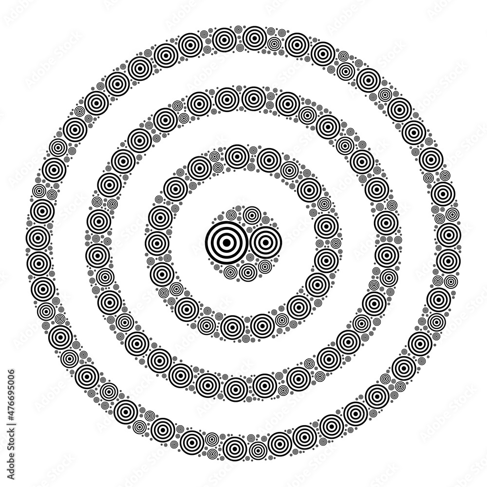 Vector concentric circles icon collage. Concentric circles collage is ... Vector concentric circles icon collage. Concentric circles collage is ...