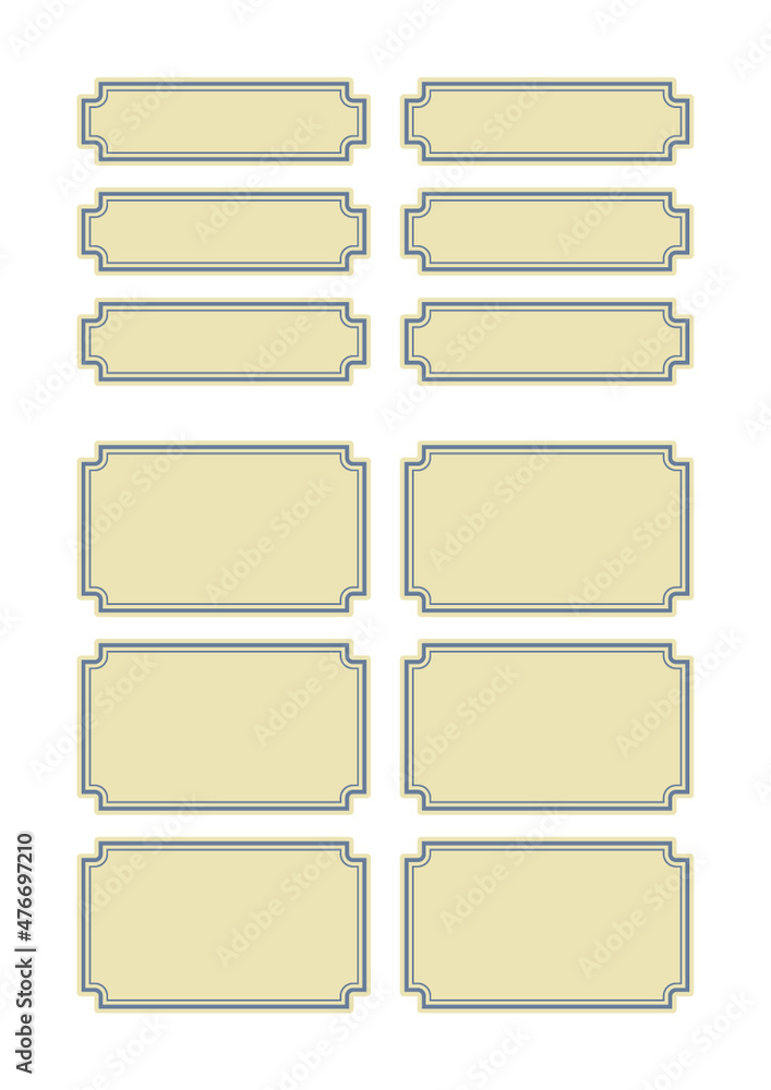 Name tag labeling system (C) Stock Vector | Adobe Stock