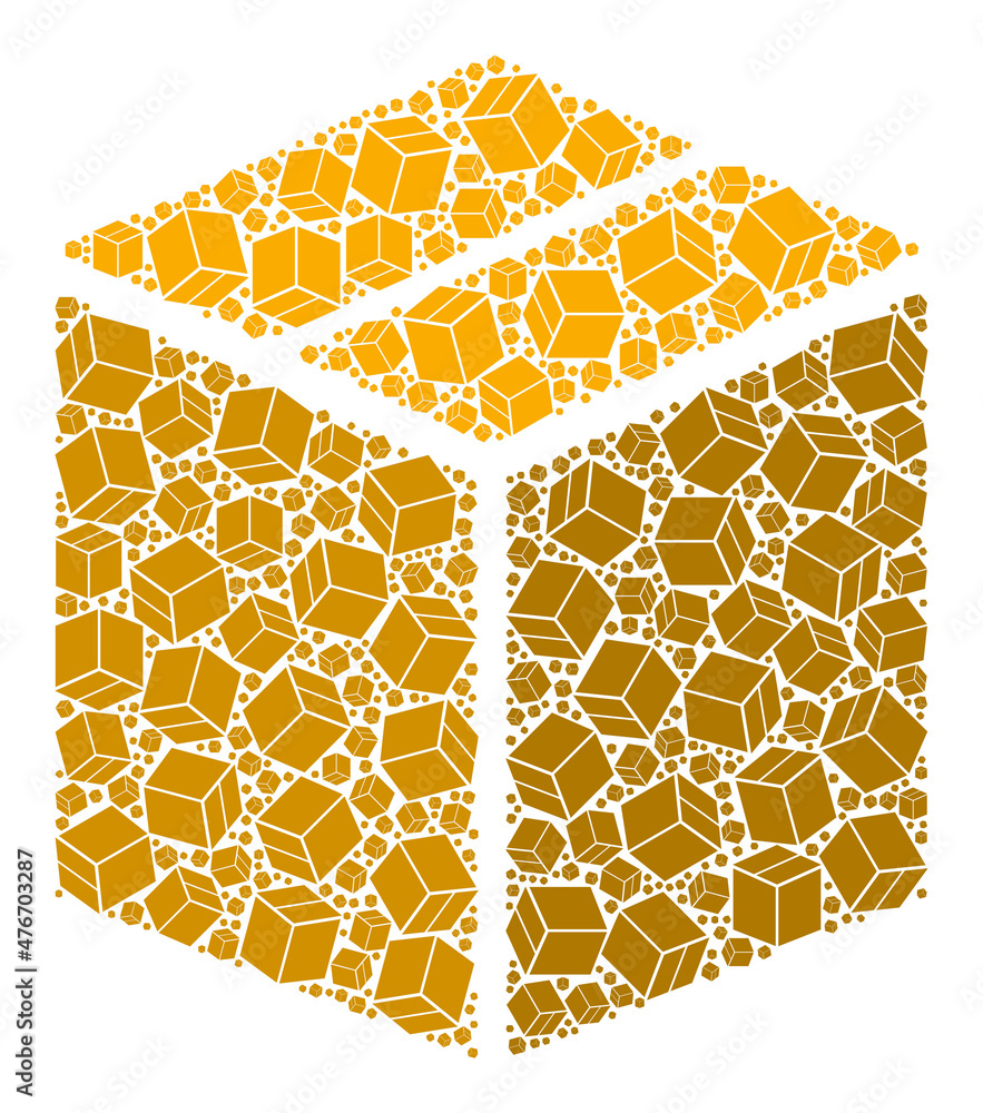 Vector closed carton box icon mosaic. Closed carton box composition is ...