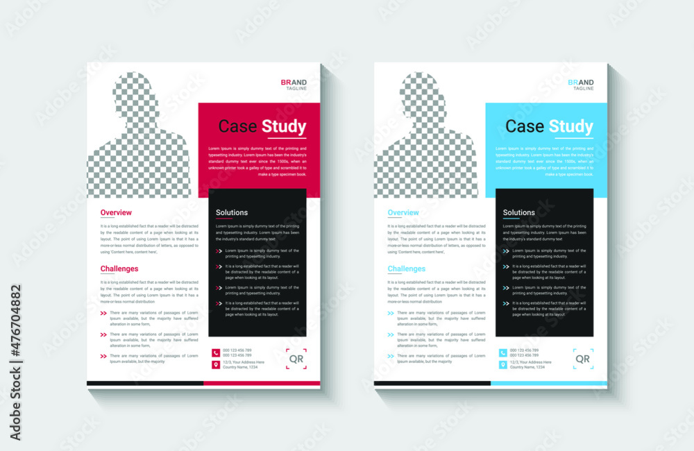 Case Study Template Design, Corporate Case Study Flyer Design Template ...
