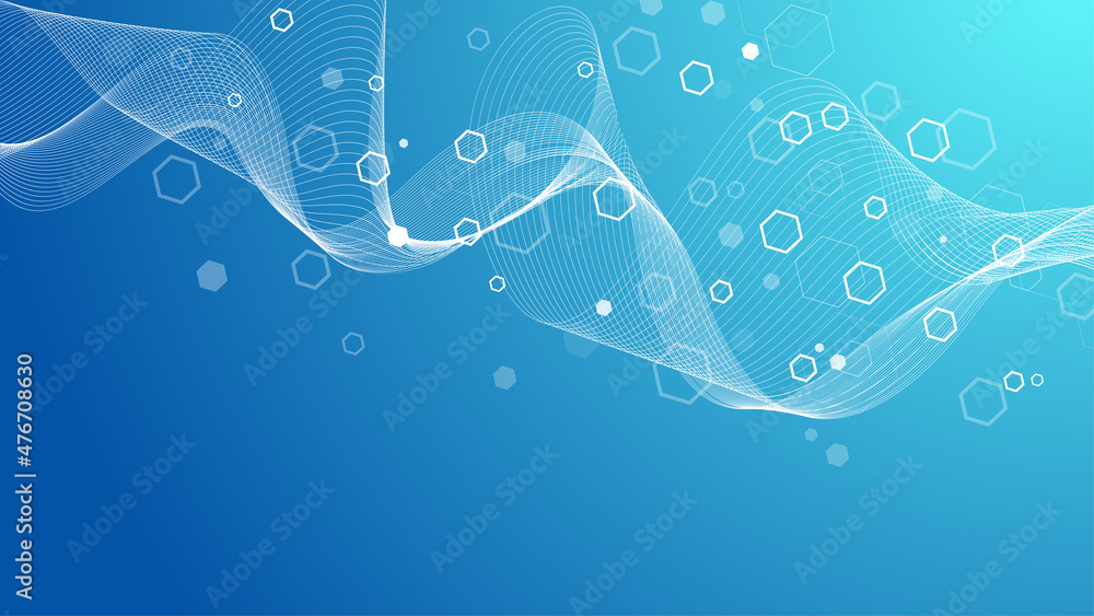 Molecular structure background. Science template wallpaper or banner ...