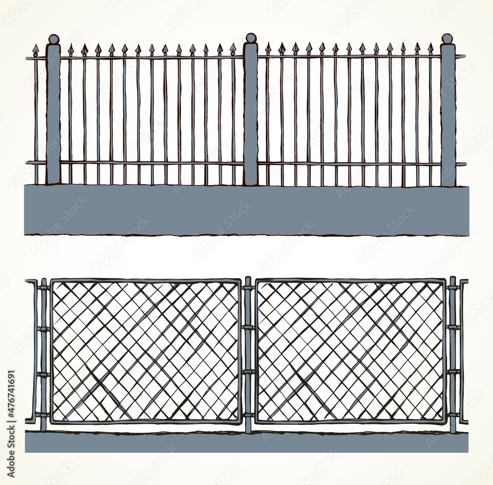 Fence. Vector drawing icon sign Stock Vector | Adobe Stock