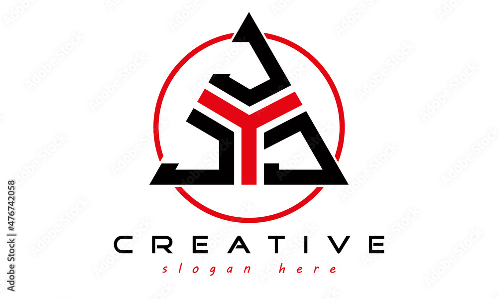 emblem badge with wings JJJ letter logo design vector, business logo ...